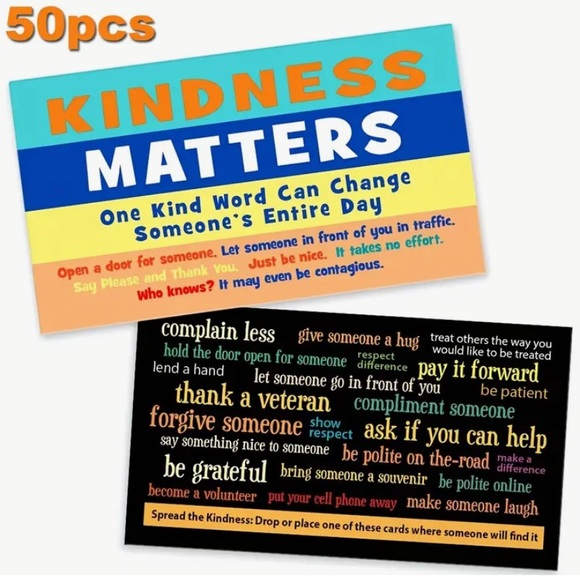 Design | 5 Kindness Action Cards Inspirational New In Package | Poshmark